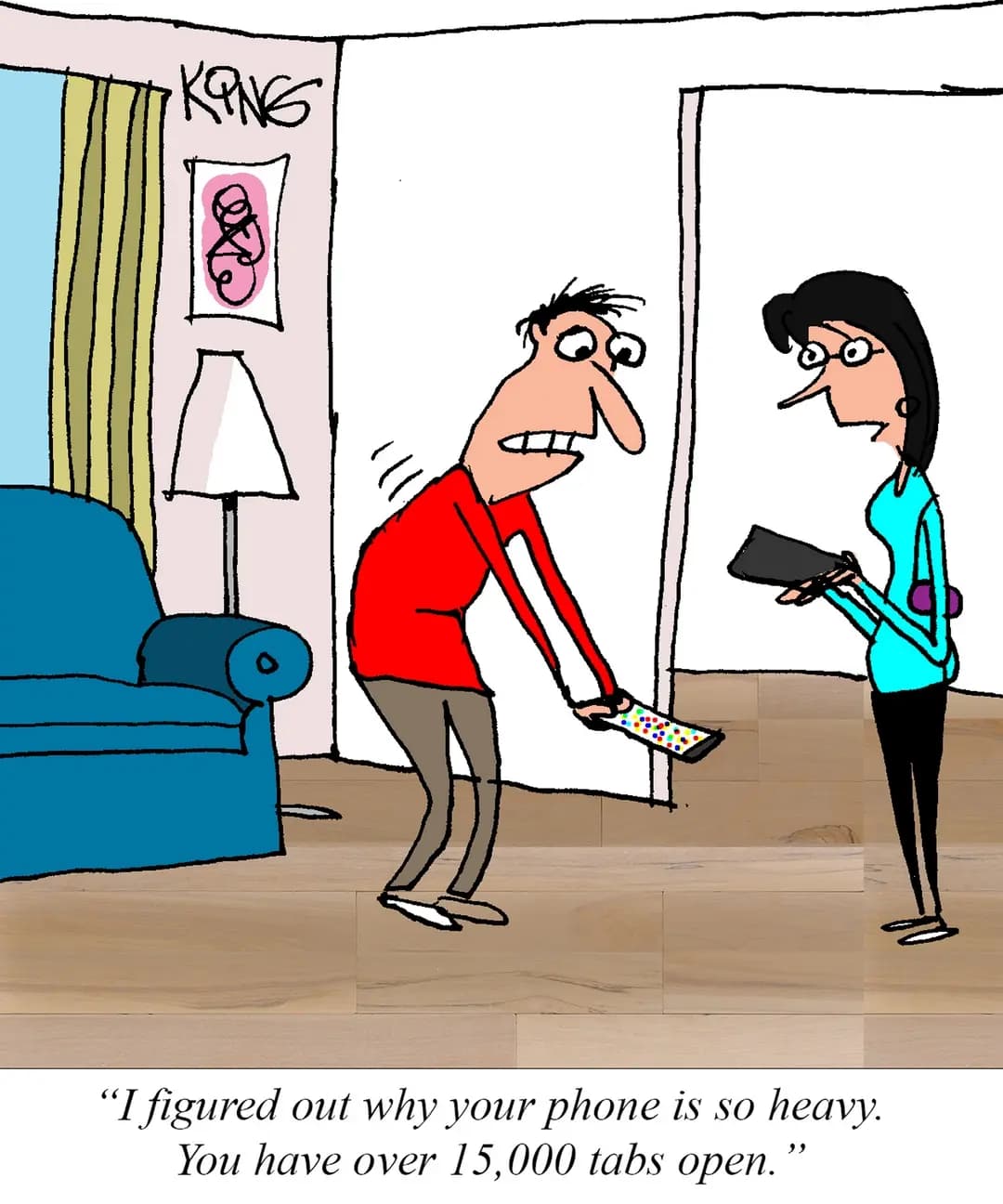 Funny Cartoon Too Heavy